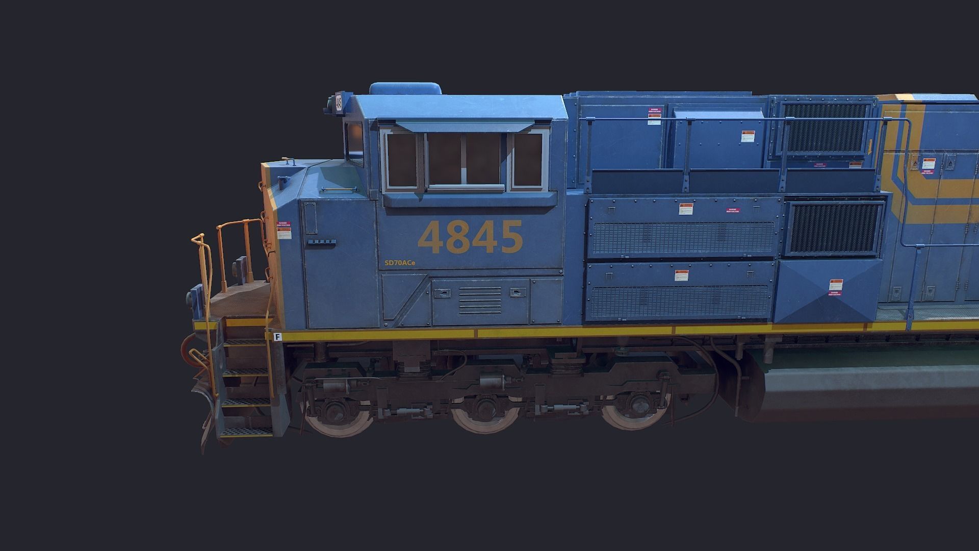 3D model EMD-SD70ACe Locomotion VR / AR / low-poly | CGTrader