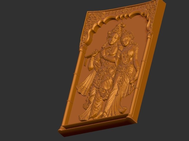 Radha Krishna 3D model 3D printable | CGTrader