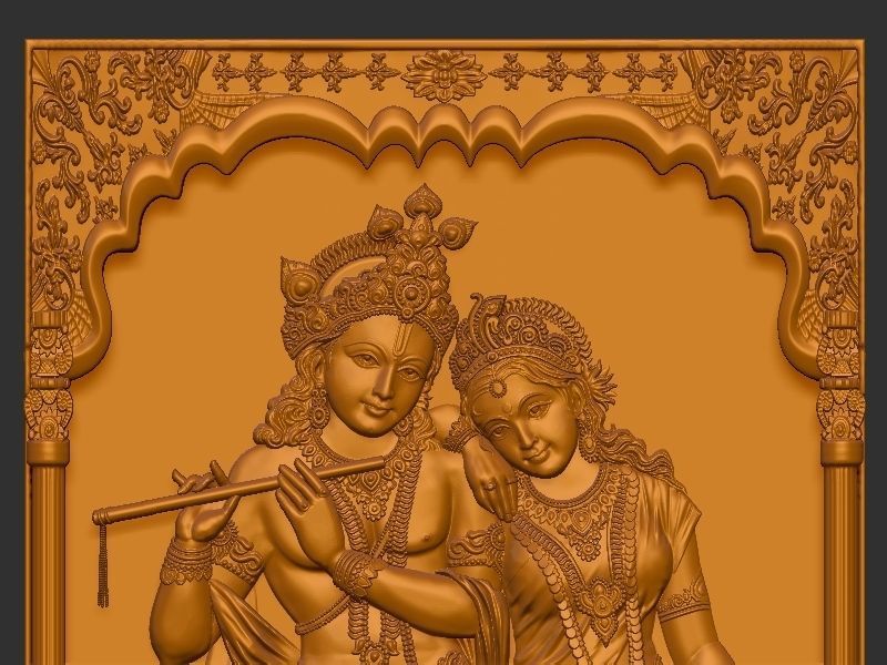 Radha Krishna 3D model 3D printable | CGTrader
