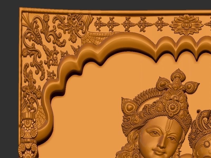 Radha Krishna 3D model 3D printable | CGTrader