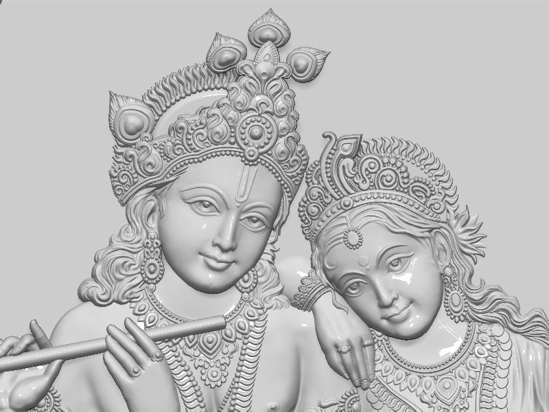 Radha Krishna 3D model 3D printable | CGTrader