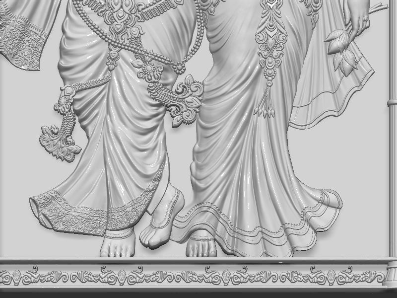 Radha Krishna 3D model 3D printable | CGTrader
