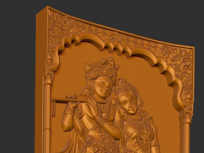 Radha Krishna 3D model 3D printable | CGTrader