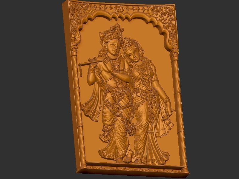 Radha Krishna 3D model 3D printable | CGTrader