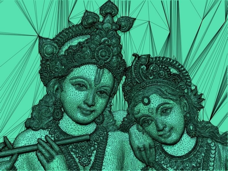 Radha Krishna 3D model 3D printable | CGTrader