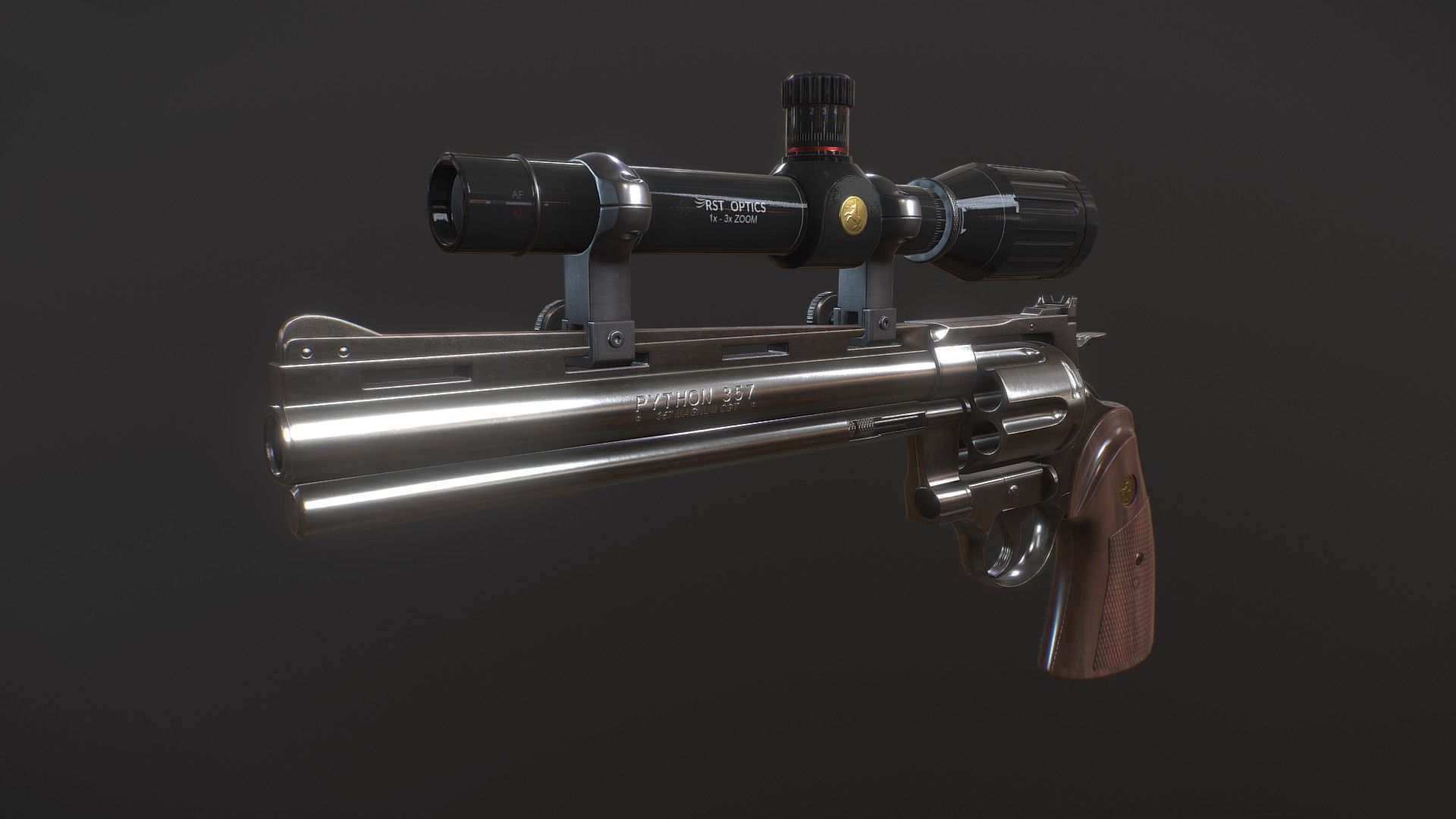 3D model Colt Python 375 VR / AR / low-poly | CGTrader