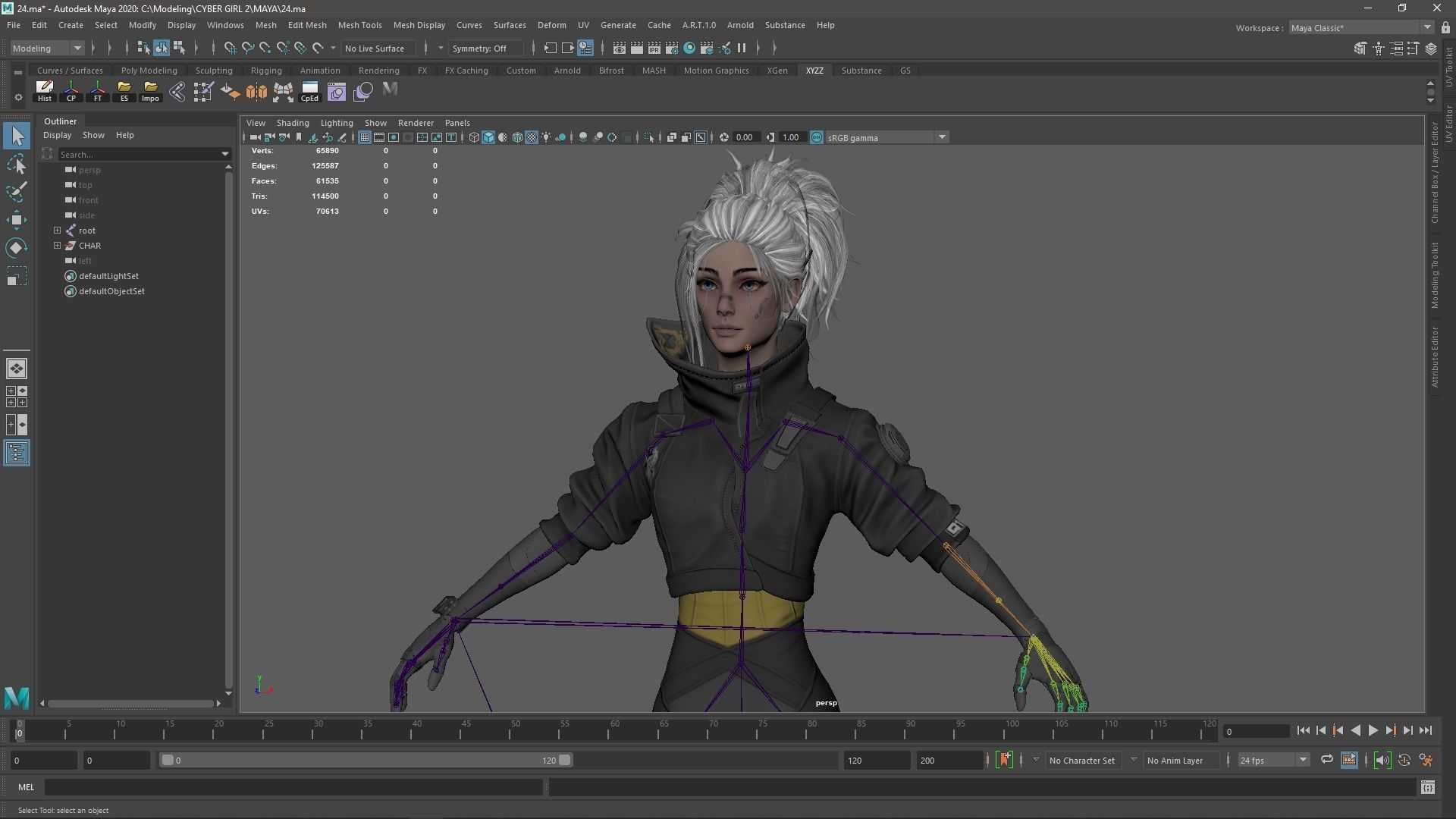 3D model Cyberpunk Girl 2 - Game Ready VR / AR / low-poly | CGTrader