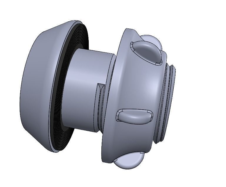 Threaded sleeve with a nut 3D model 3D printable | CGTrader