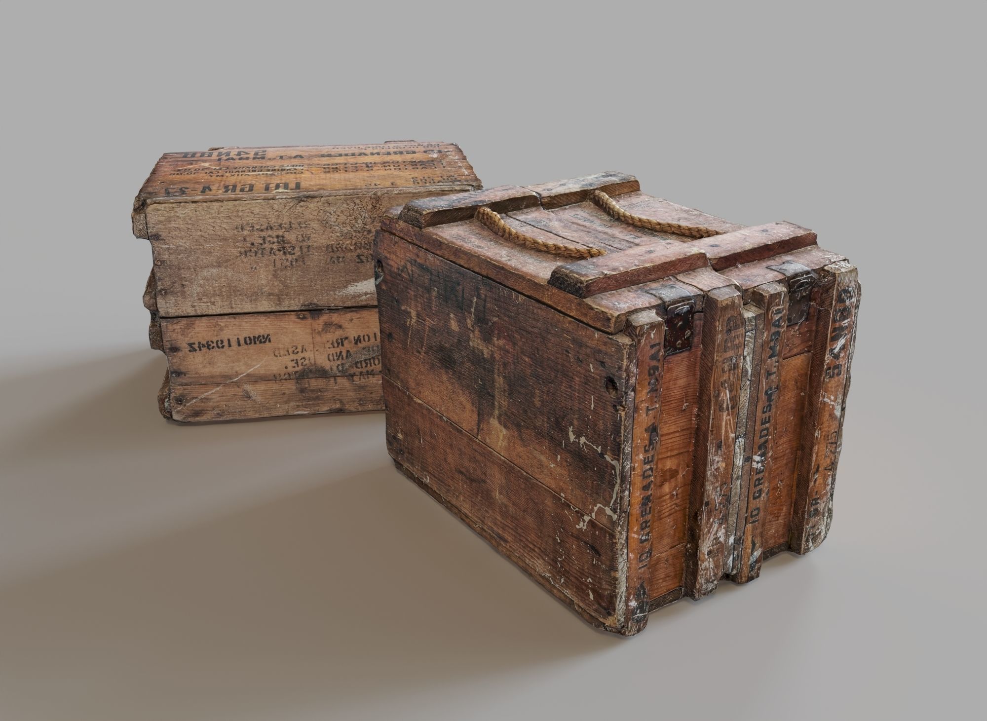 3D model Old Ammo Box Photogrammetry 3d scan optimized game ready VR ...