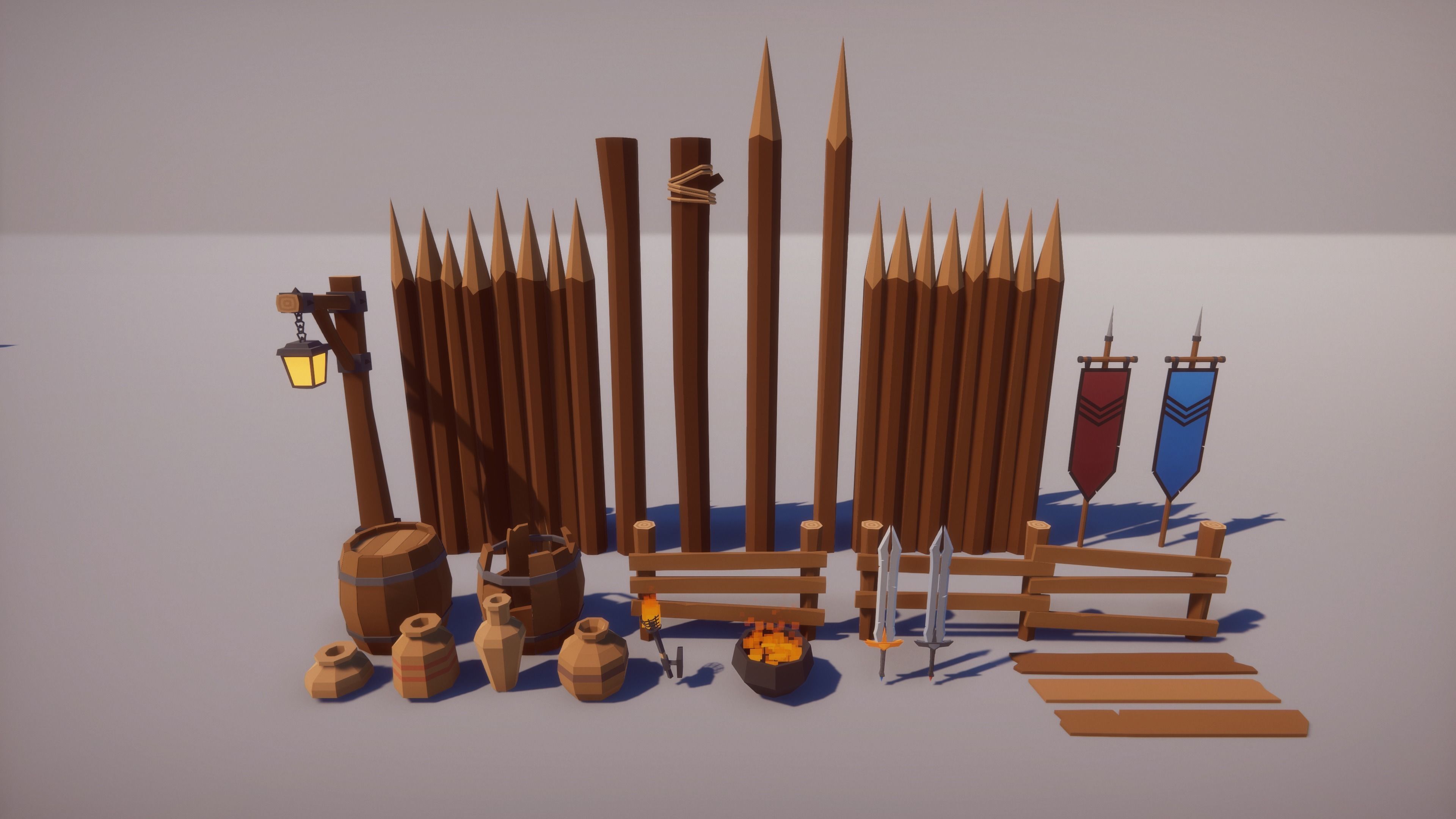 3D model Low Poly Fantasy Battle Arena - Medieval RPG Map VR / AR / low ...