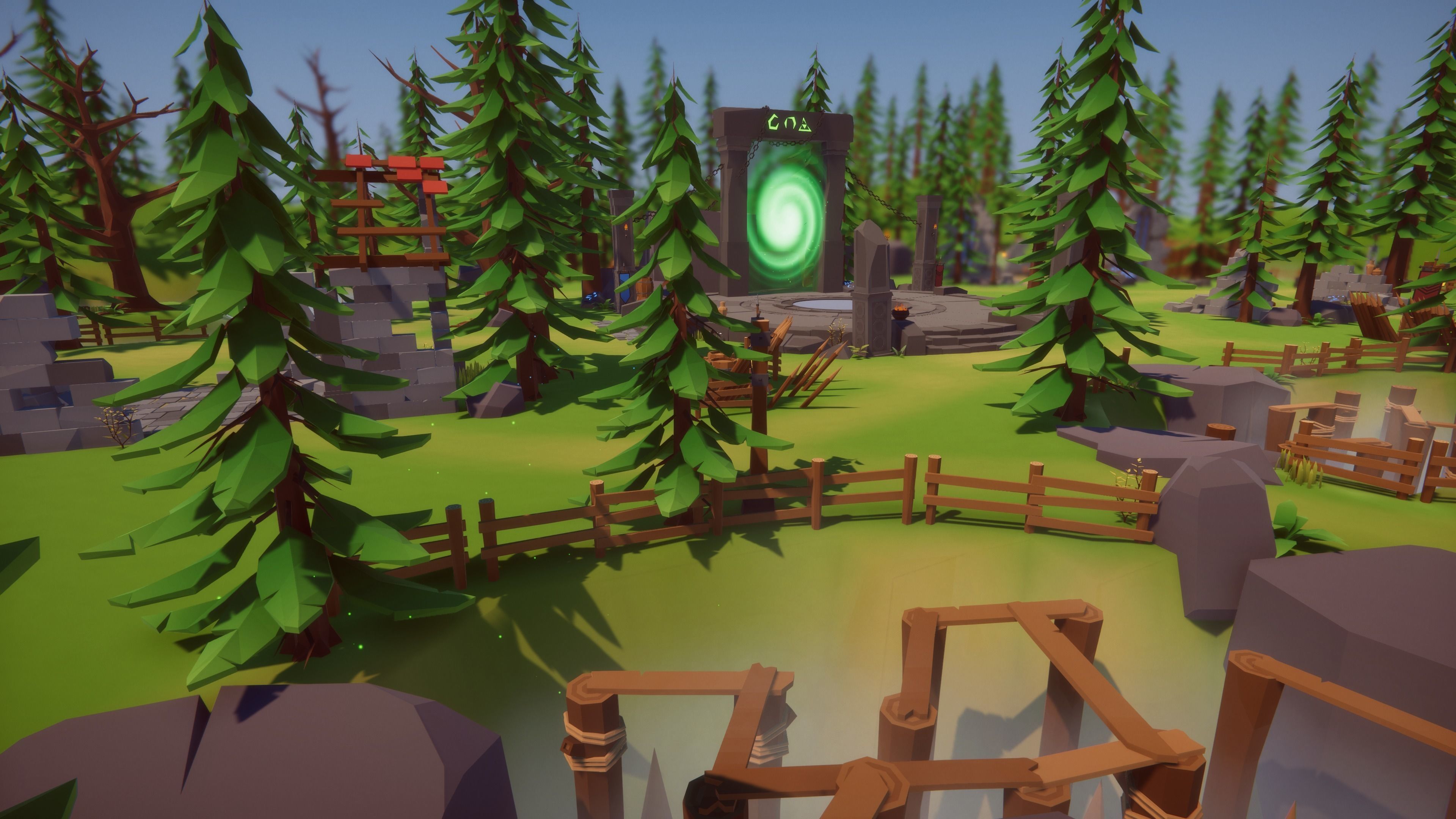 3D model Low Poly Fantasy Battle Arena - Medieval RPG Map VR / AR / low ...