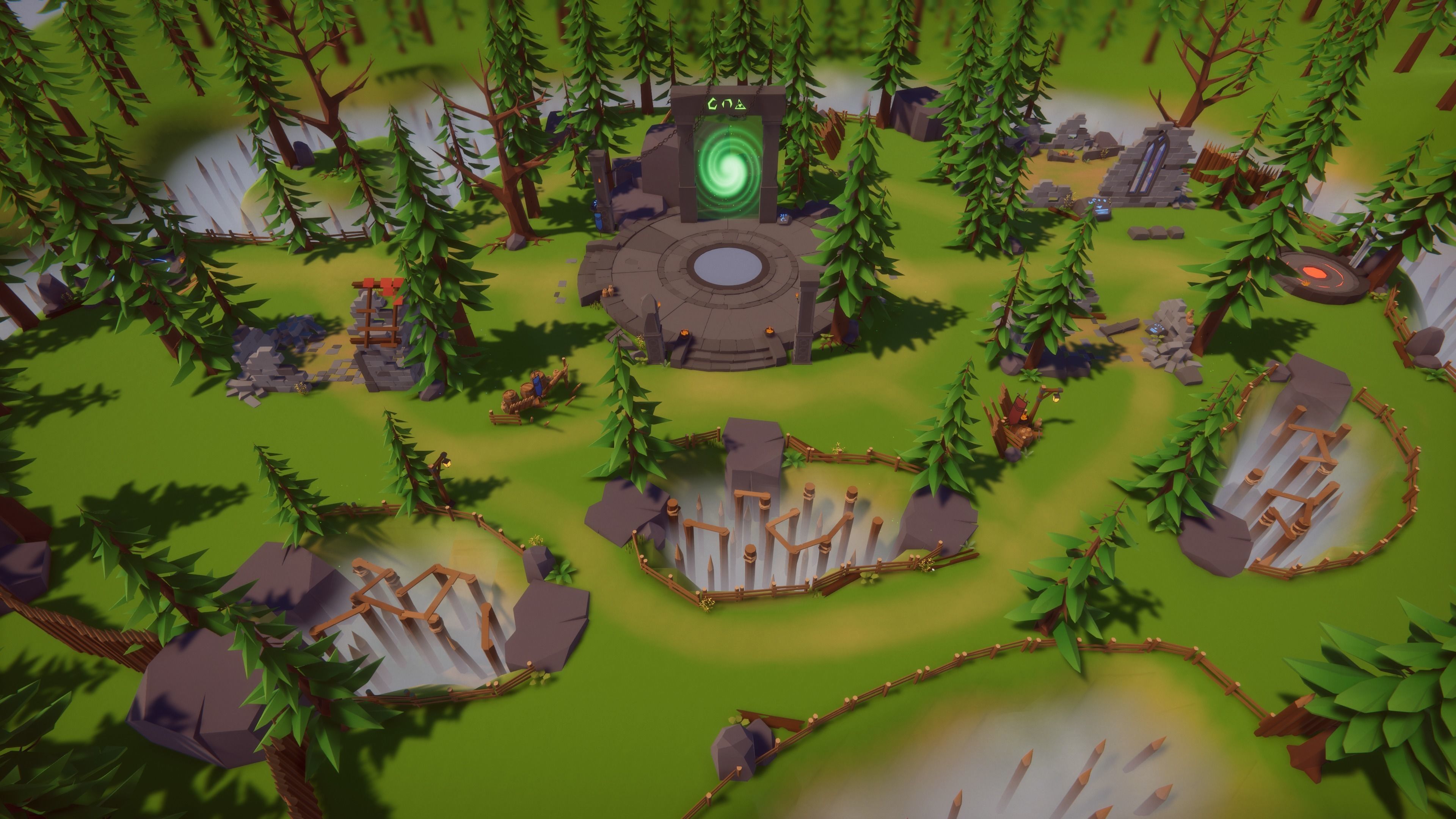 3D model Low Poly Fantasy Battle Arena - Medieval RPG Map VR / AR / low ...