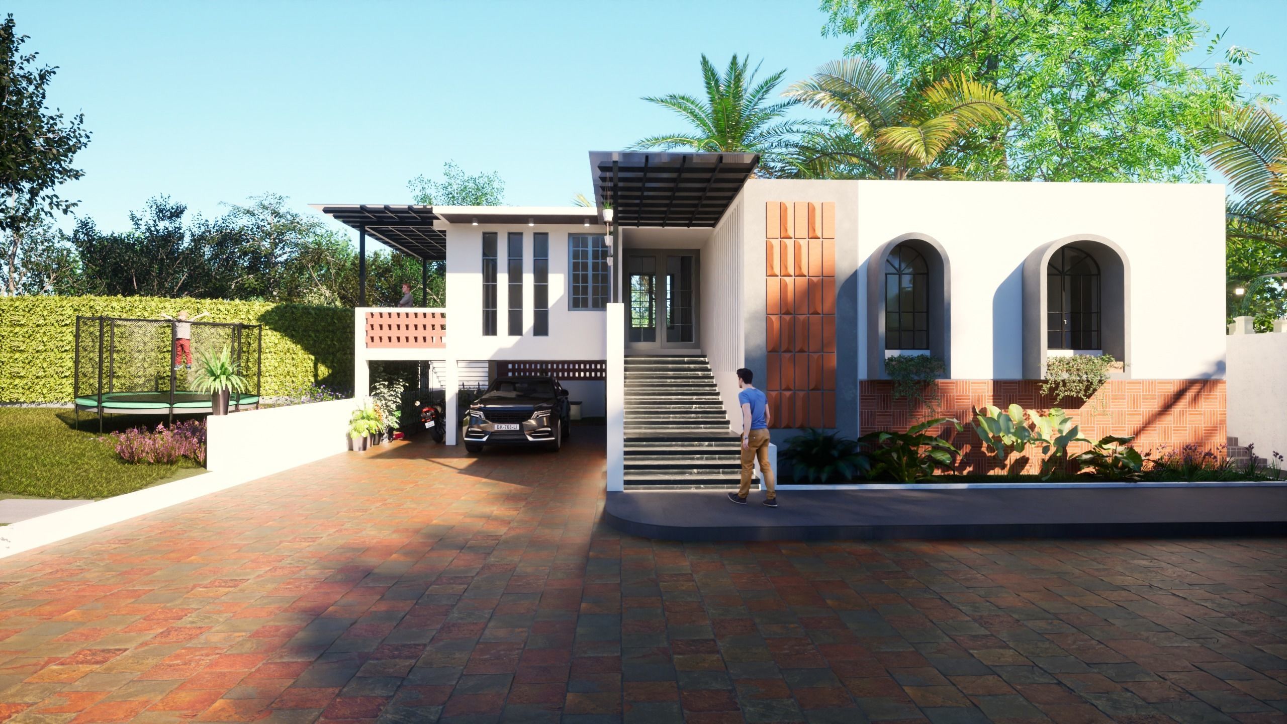 Exterior design of vacation home free 3D model | CGTrader