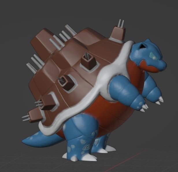 Blastoise Gigantamax 3D model 3D printable | CGTrader