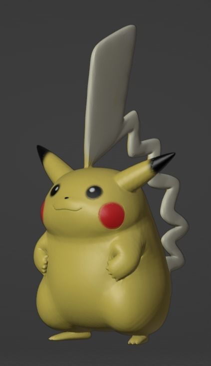 Pikachu Gigantamax 3D model 3D printable | CGTrader