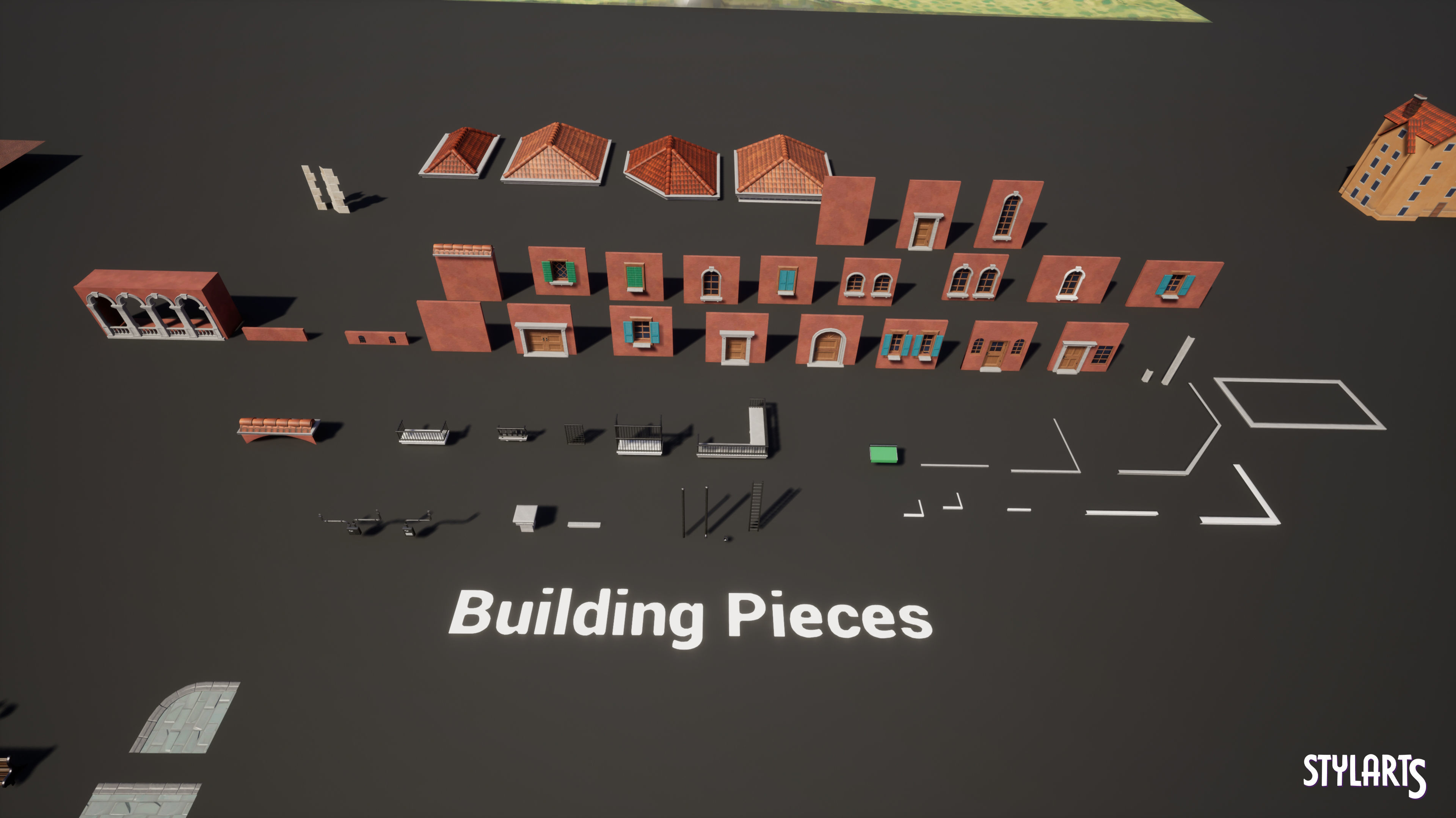 3D model Stylized Italian Town VR / AR / low-poly | CGTrader