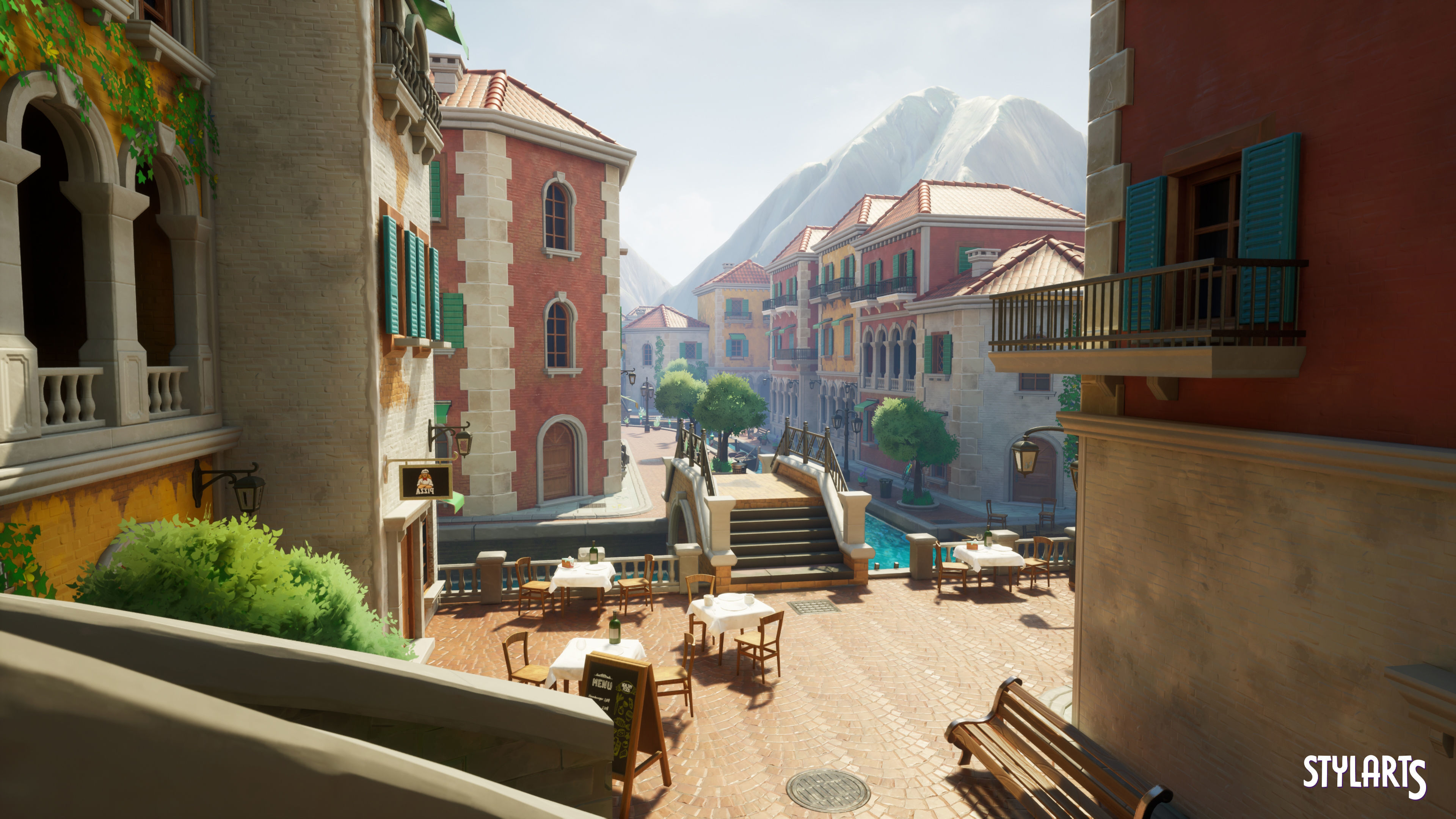 3D model Stylized Italian Town VR / AR / low-poly | CGTrader