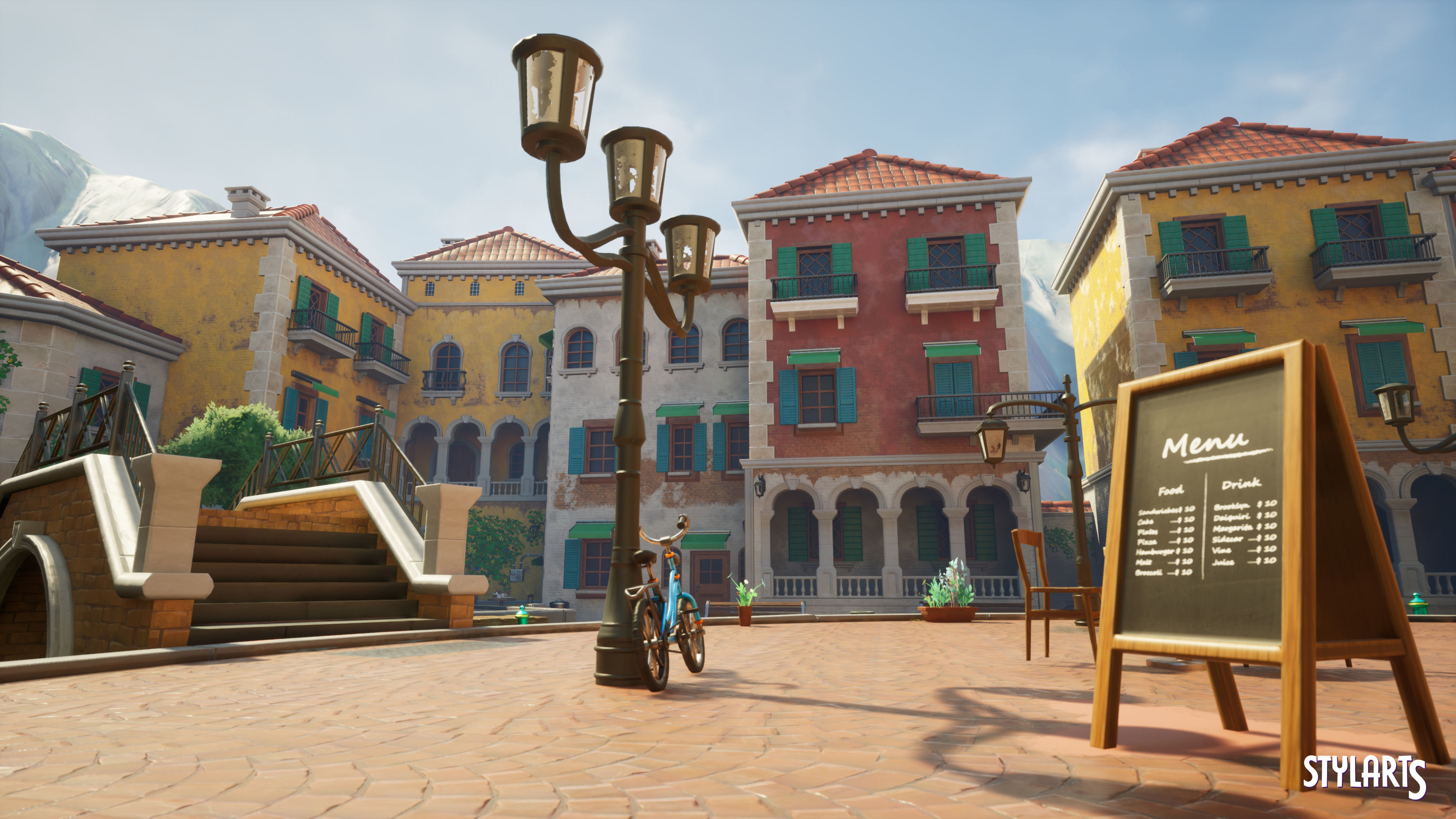 3D model Stylized Italian Town VR / AR / low-poly | CGTrader