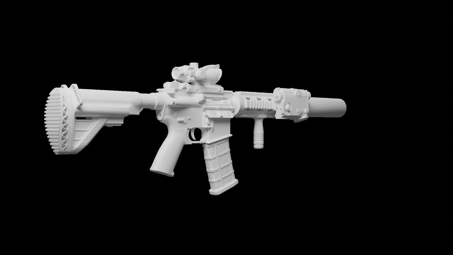 M4 Carbine Tactical 3D model | CGTrader