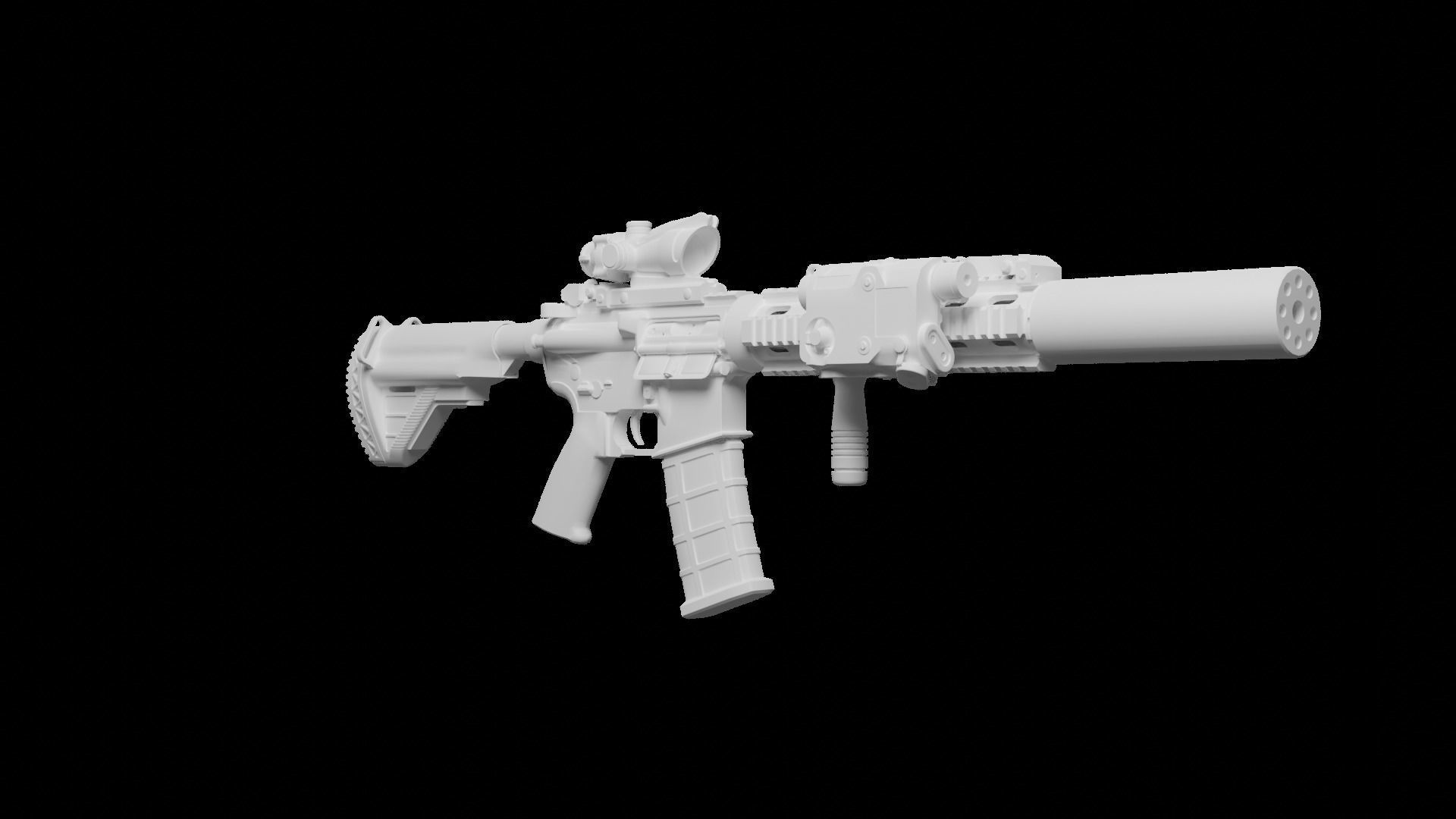 M4 Carbine Tactical 3D model | CGTrader