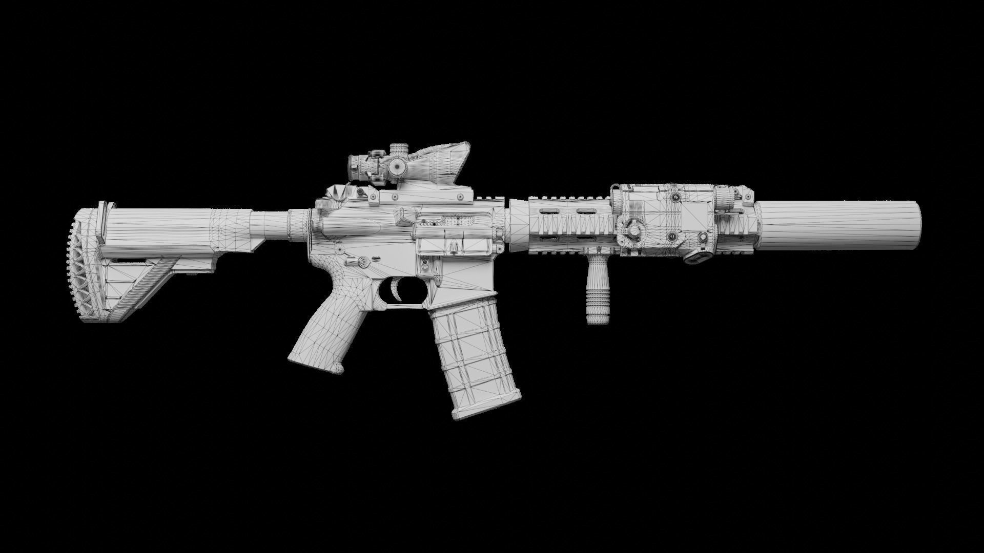 M4 Carbine Tactical 3D model | CGTrader