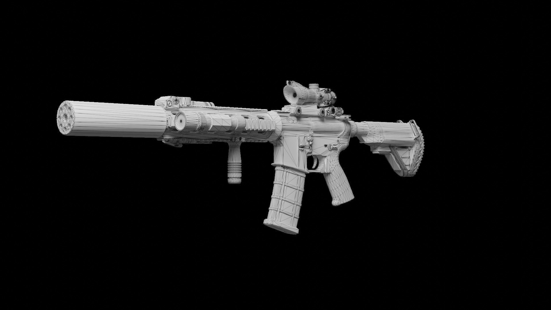 M4 Carbine Tactical 3D model | CGTrader