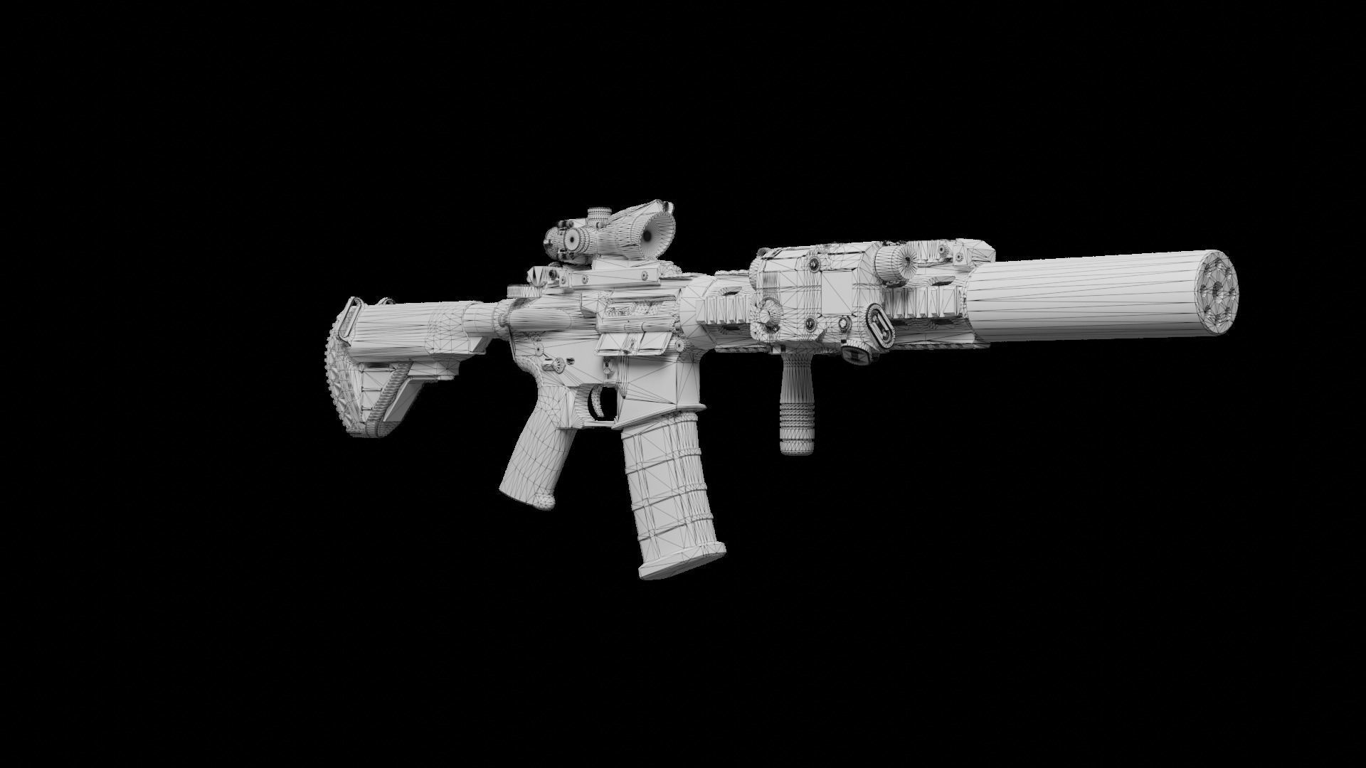 M4 Carbine Tactical 3D model | CGTrader