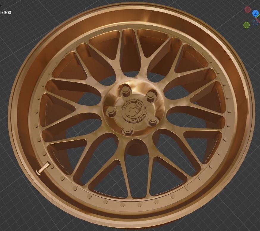 HRE 300 Classic Series 3 Piece Wheels Rims 3D Print Ready 3D model 3D ...