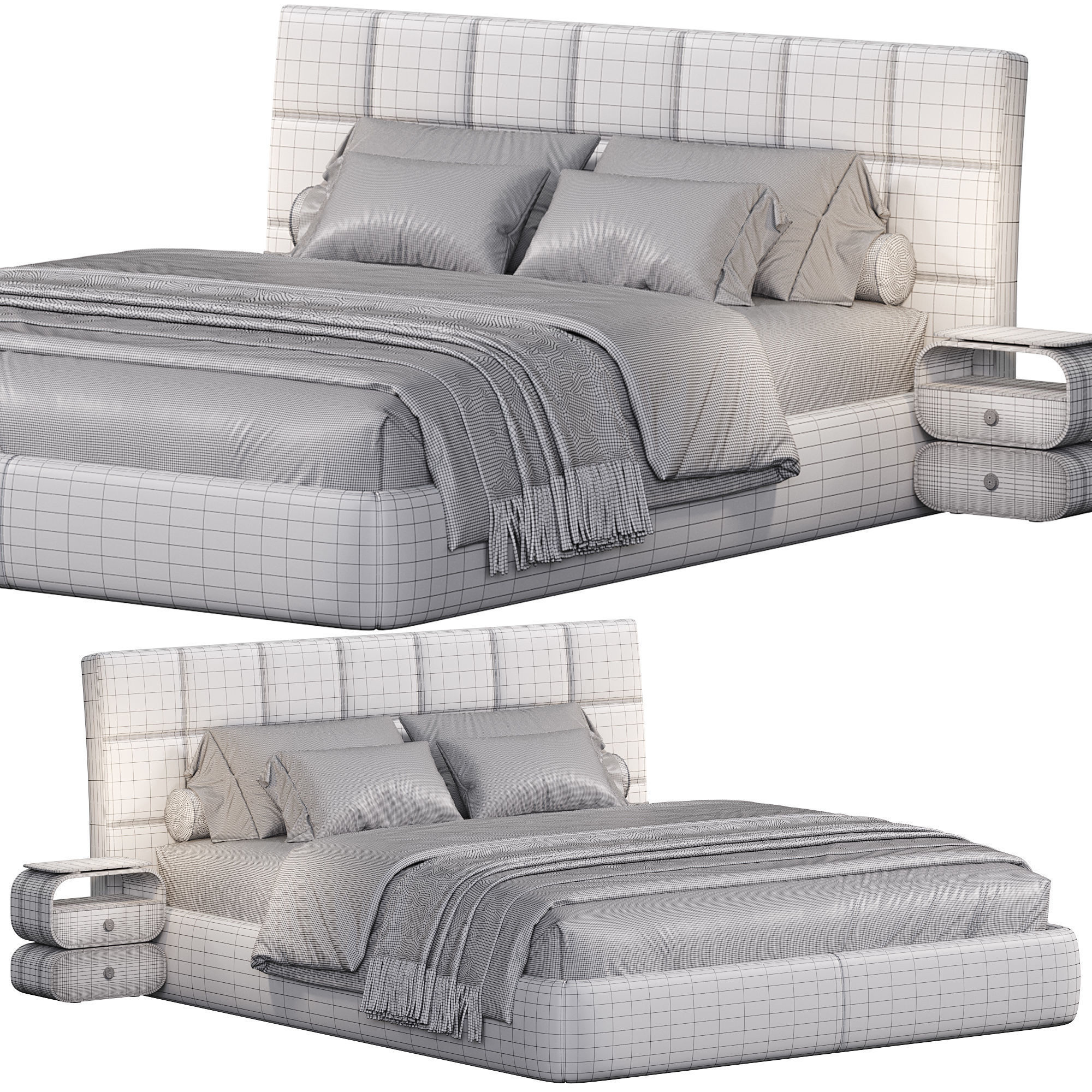 Contemporary Bed by Samoa 3D model | CGTrader