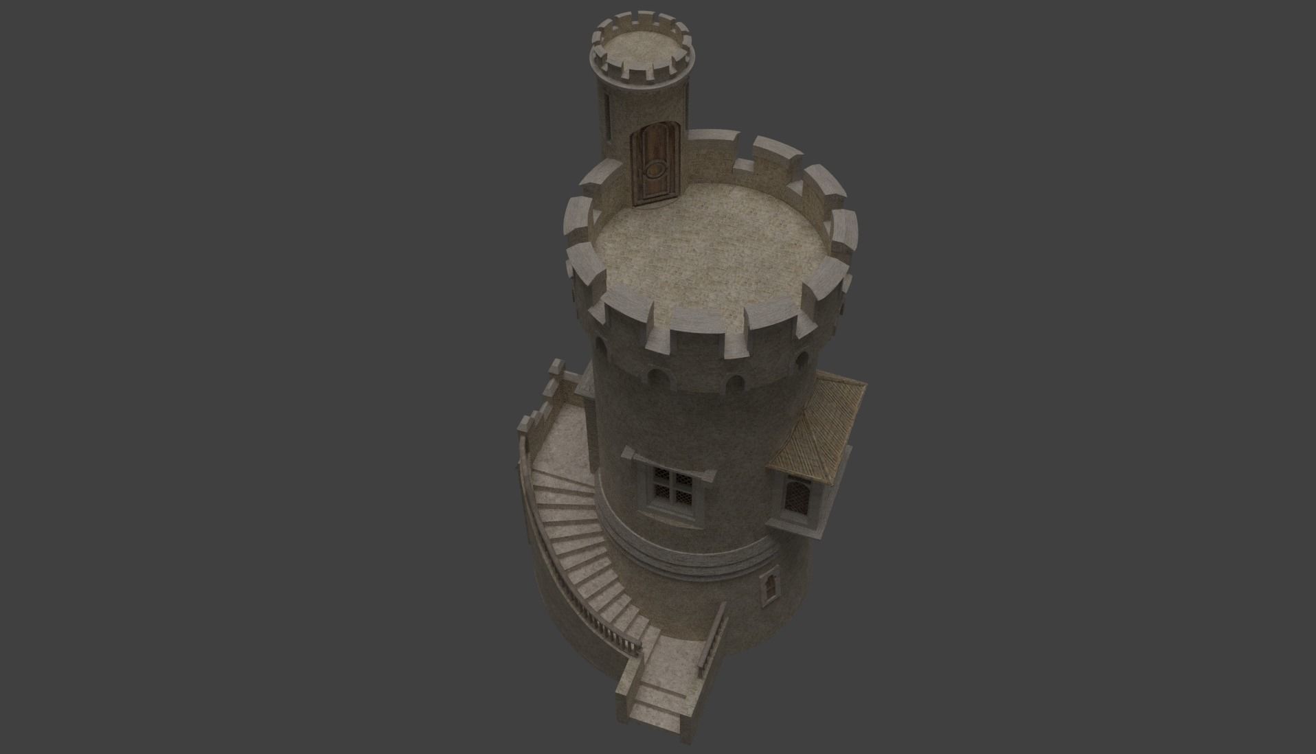 3D model Castle with stairs VR / AR / low-poly | CGTrader