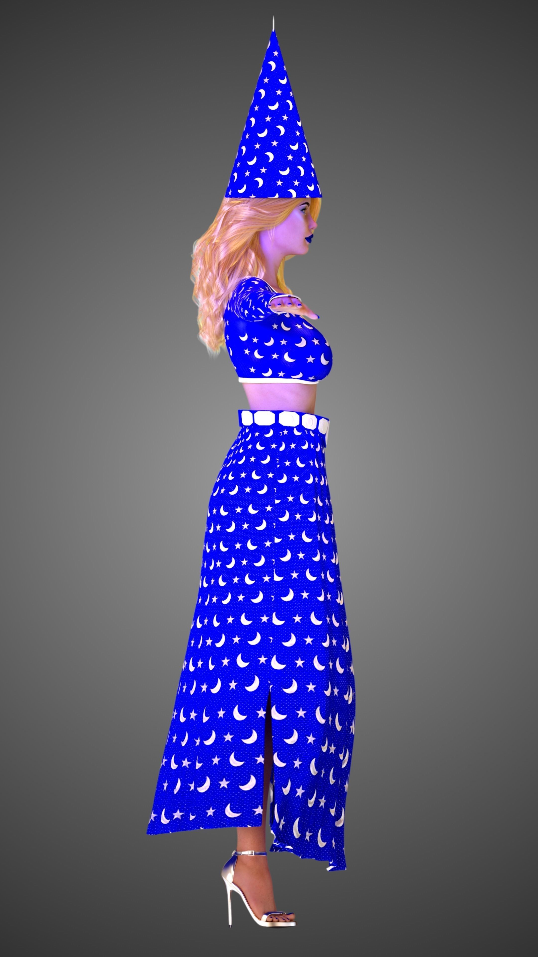 Wizard Sorceress Girl 3D model animated rigged | CGTrader