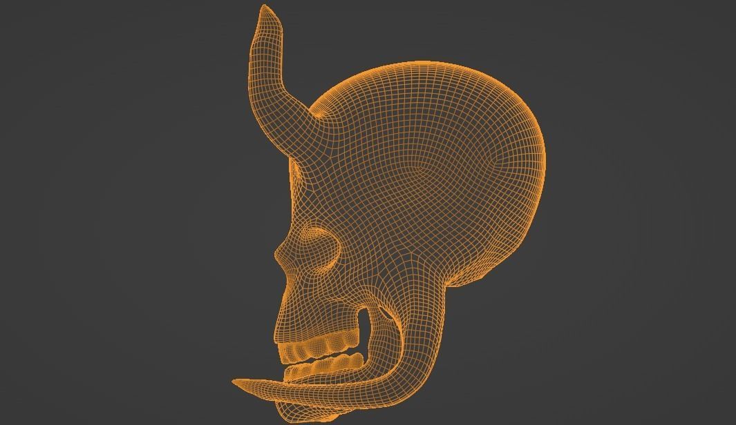 Demon Skull free 3D model | CGTrader