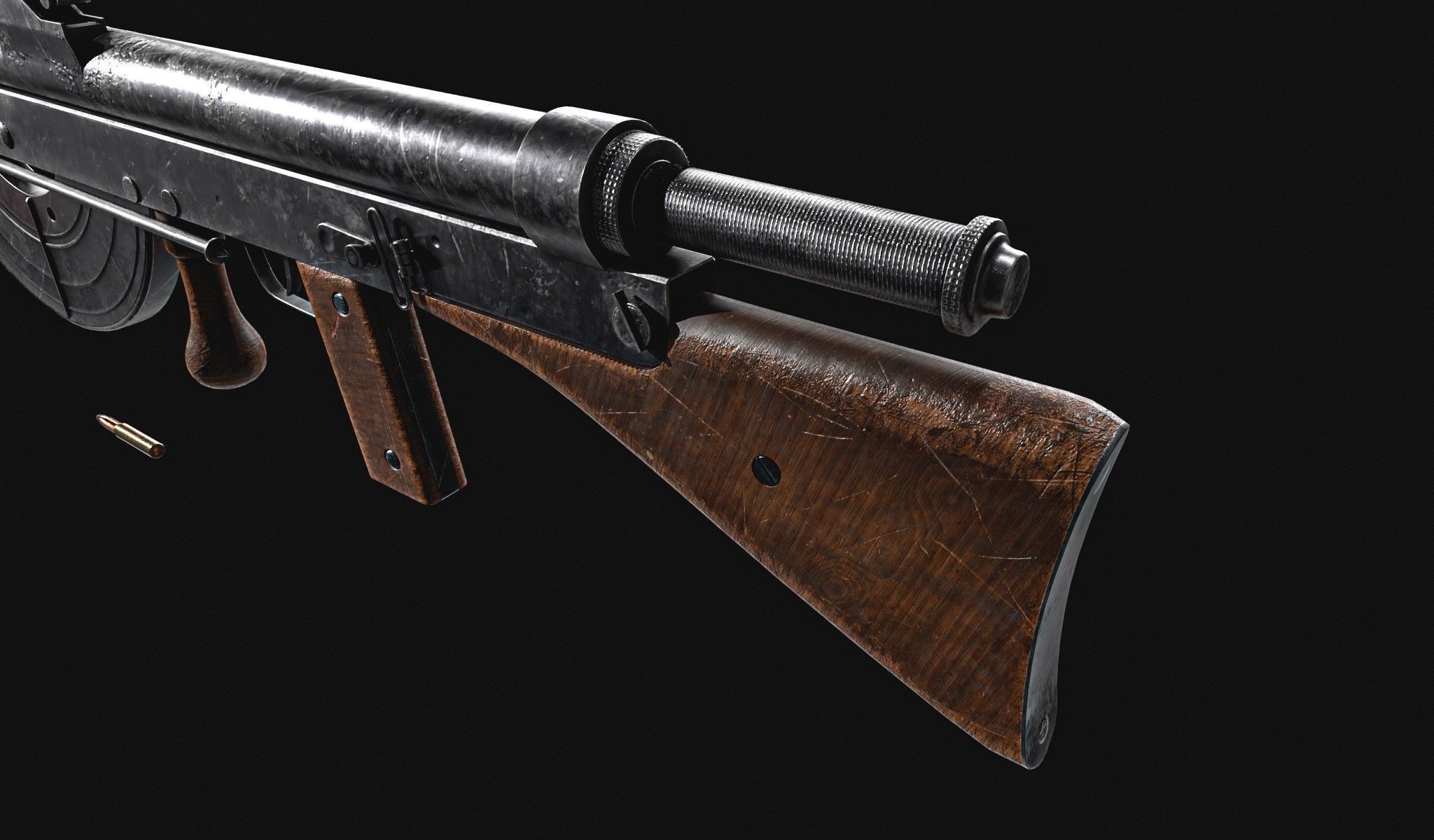 3D model Chauchat Machine Rifle VR / AR / low-poly | CGTrader