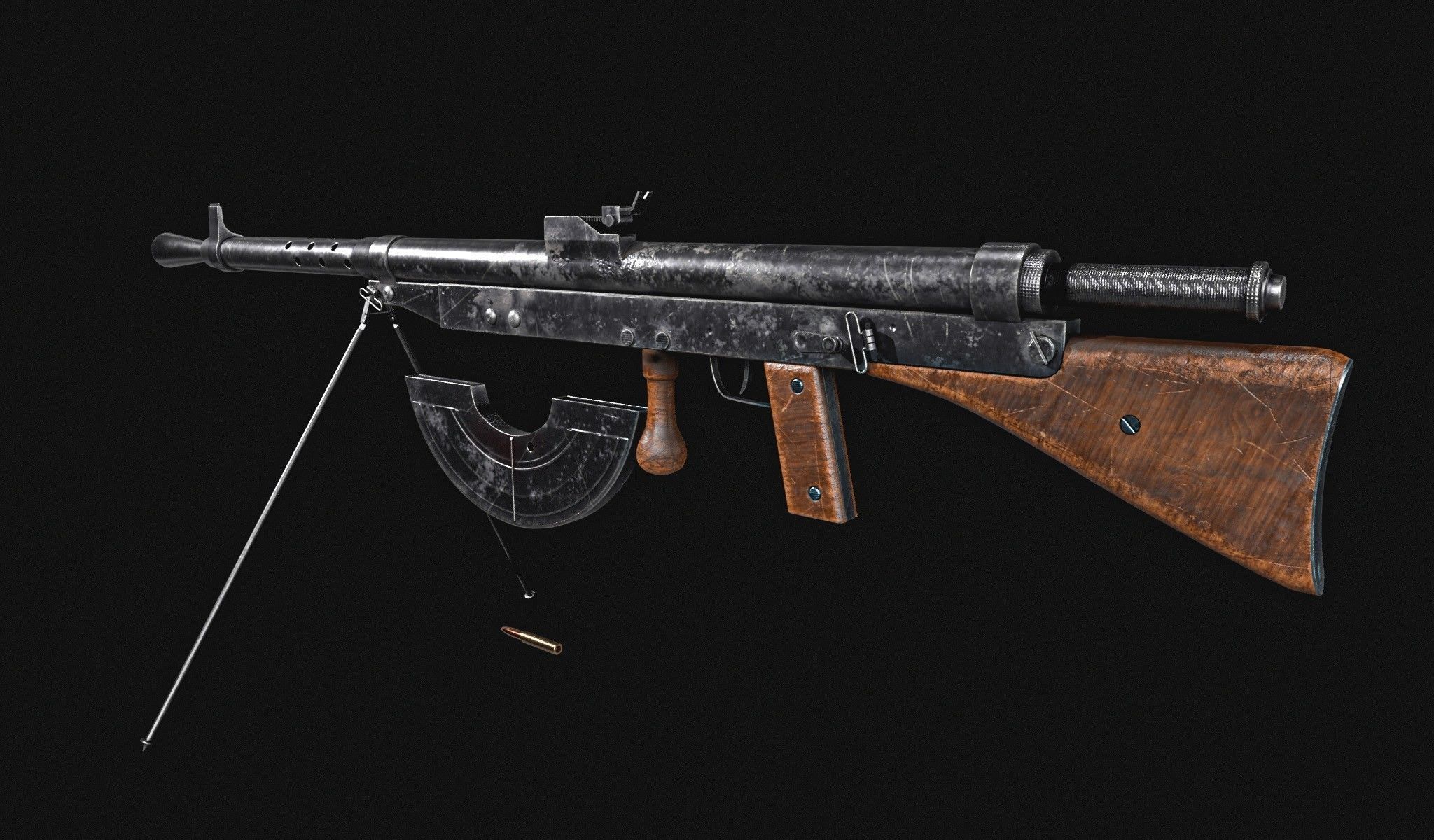 3D model Chauchat Machine Rifle VR / AR / low-poly | CGTrader