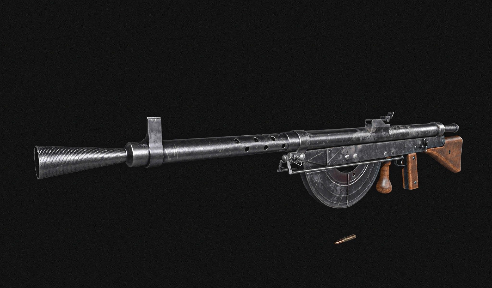 3D model Chauchat Machine Rifle VR / AR / low-poly | CGTrader