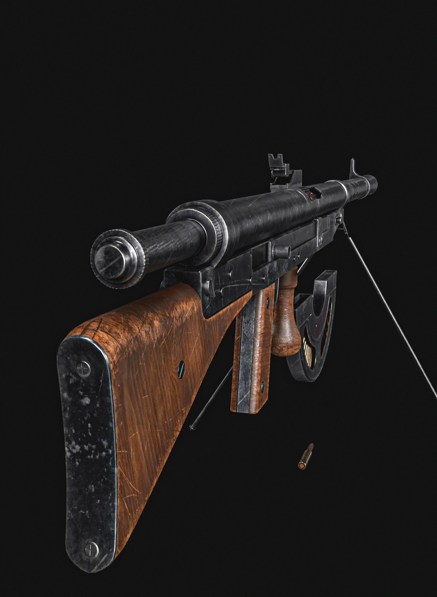 3D model Chauchat Machine Rifle VR / AR / low-poly | CGTrader
