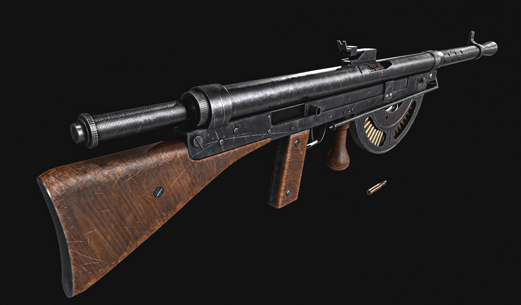 3D model Chauchat Machine Rifle VR / AR / low-poly | CGTrader