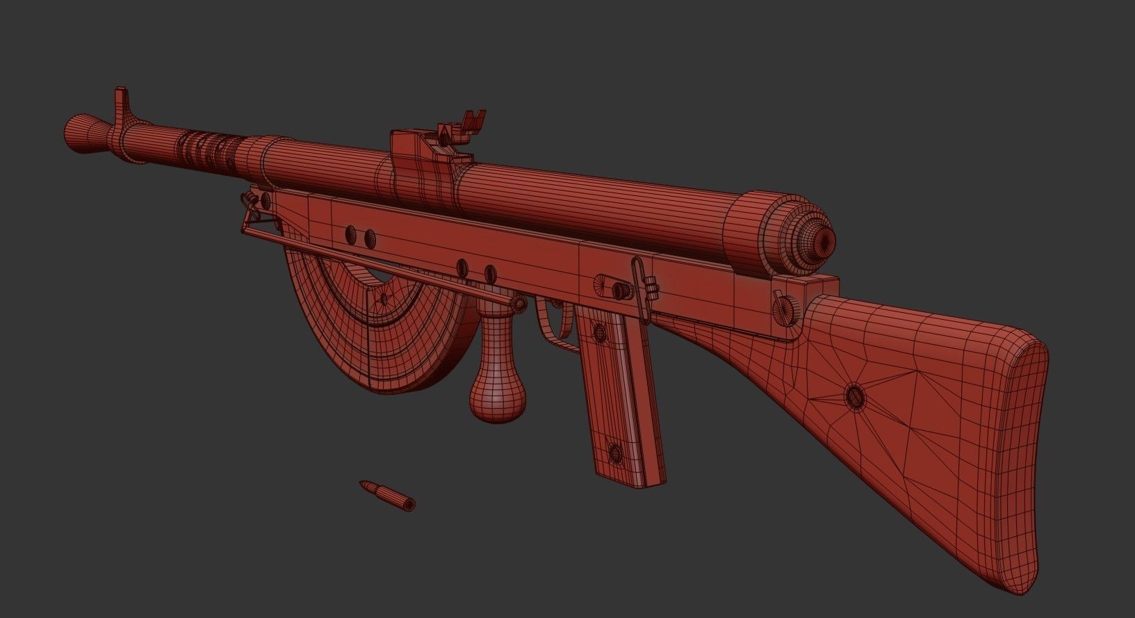 3D model Chauchat Machine Rifle VR / AR / low-poly | CGTrader