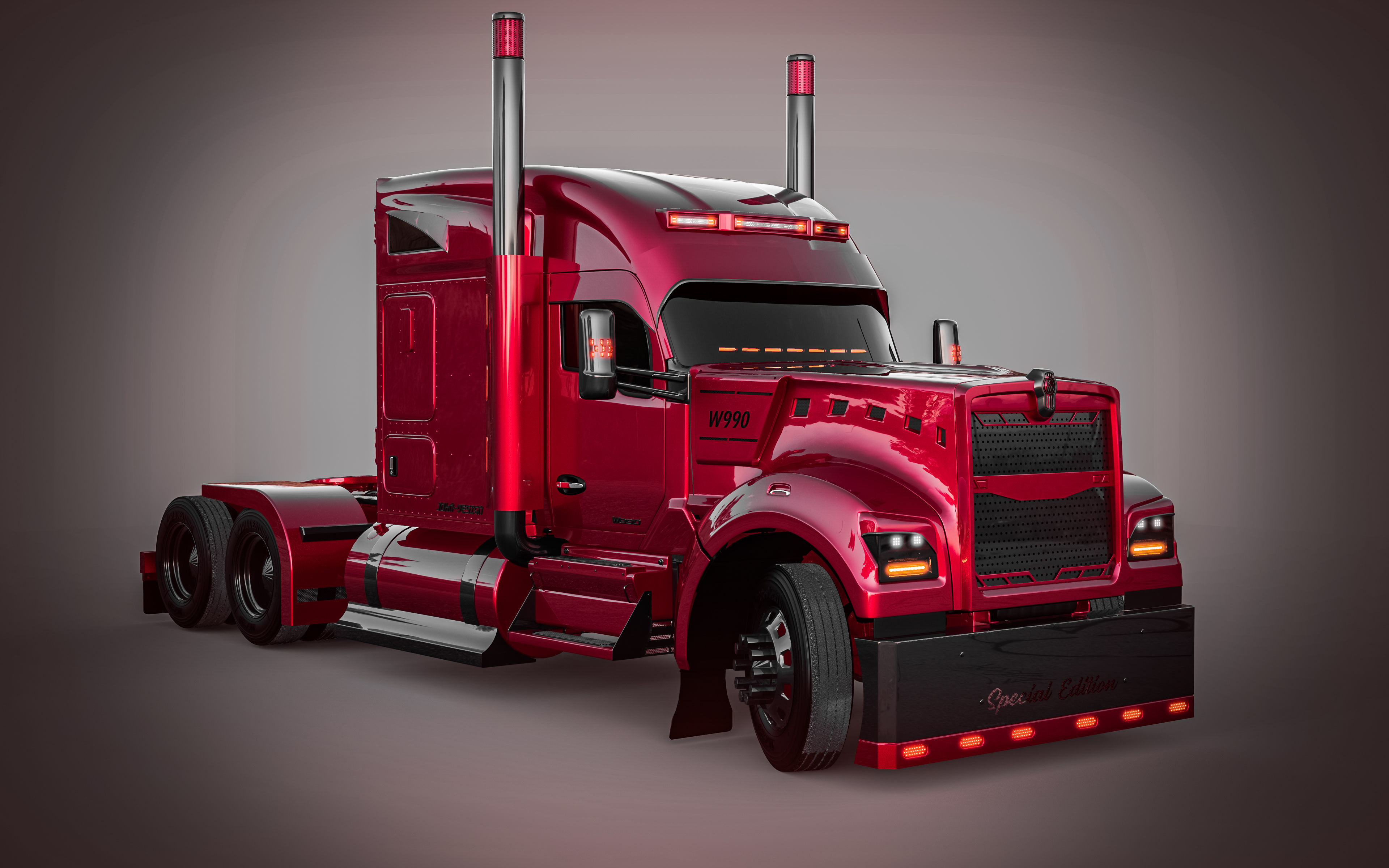 Kenworth W990 NO CHROME EDITION 3D model 3D model | CGTrader