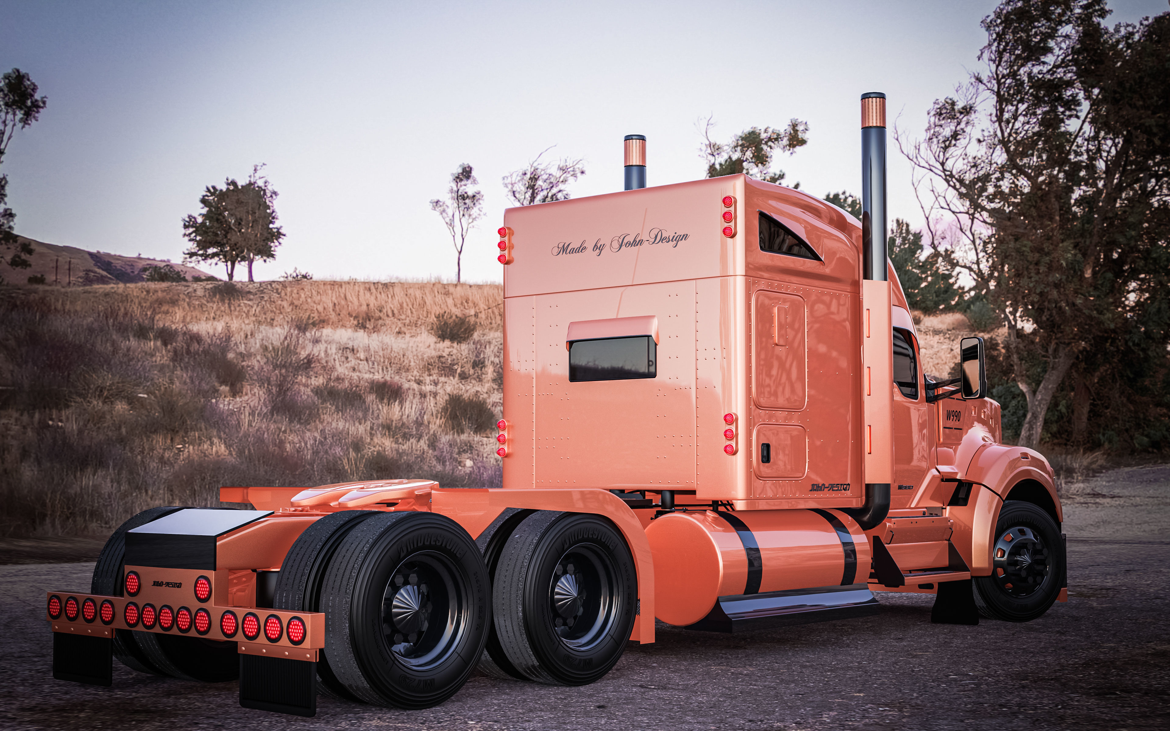 Kenworth W990 NO CHROME EDITION 3D model 3D model | CGTrader