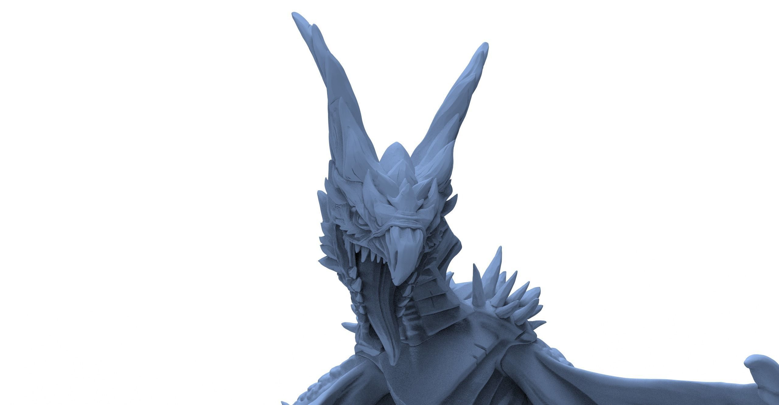 Winter Wyvern Miniature 3D print model 3D model 3D printable | CGTrader