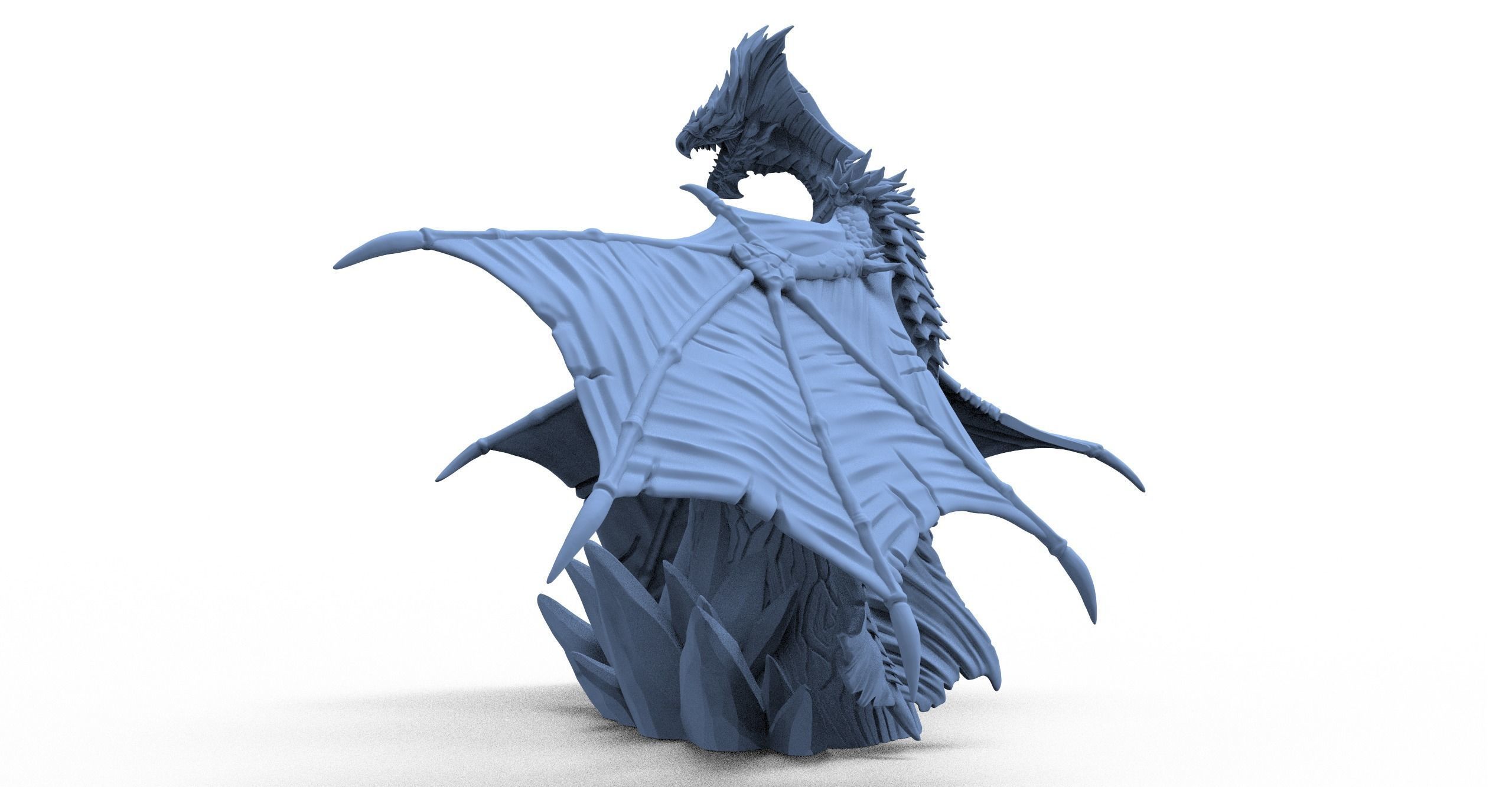 Winter Wyvern Miniature 3D print model 3D model 3D printable | CGTrader