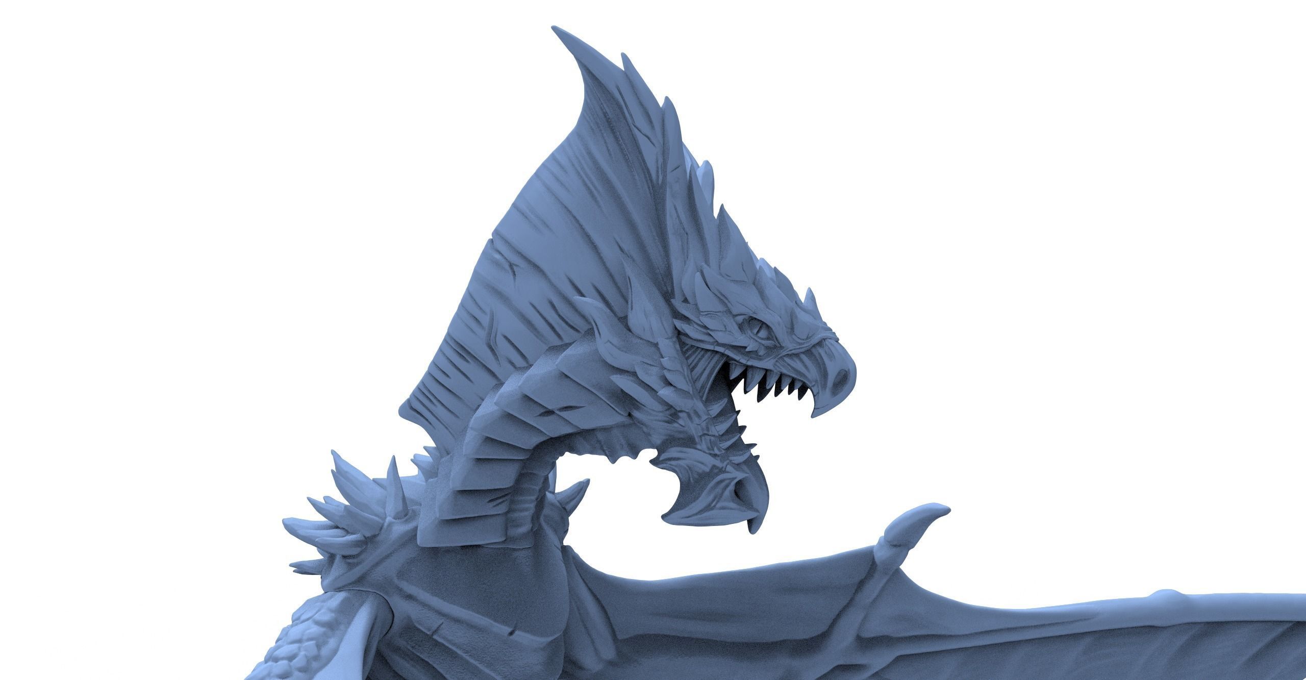 Winter Wyvern Miniature 3D print model 3D model 3D printable | CGTrader