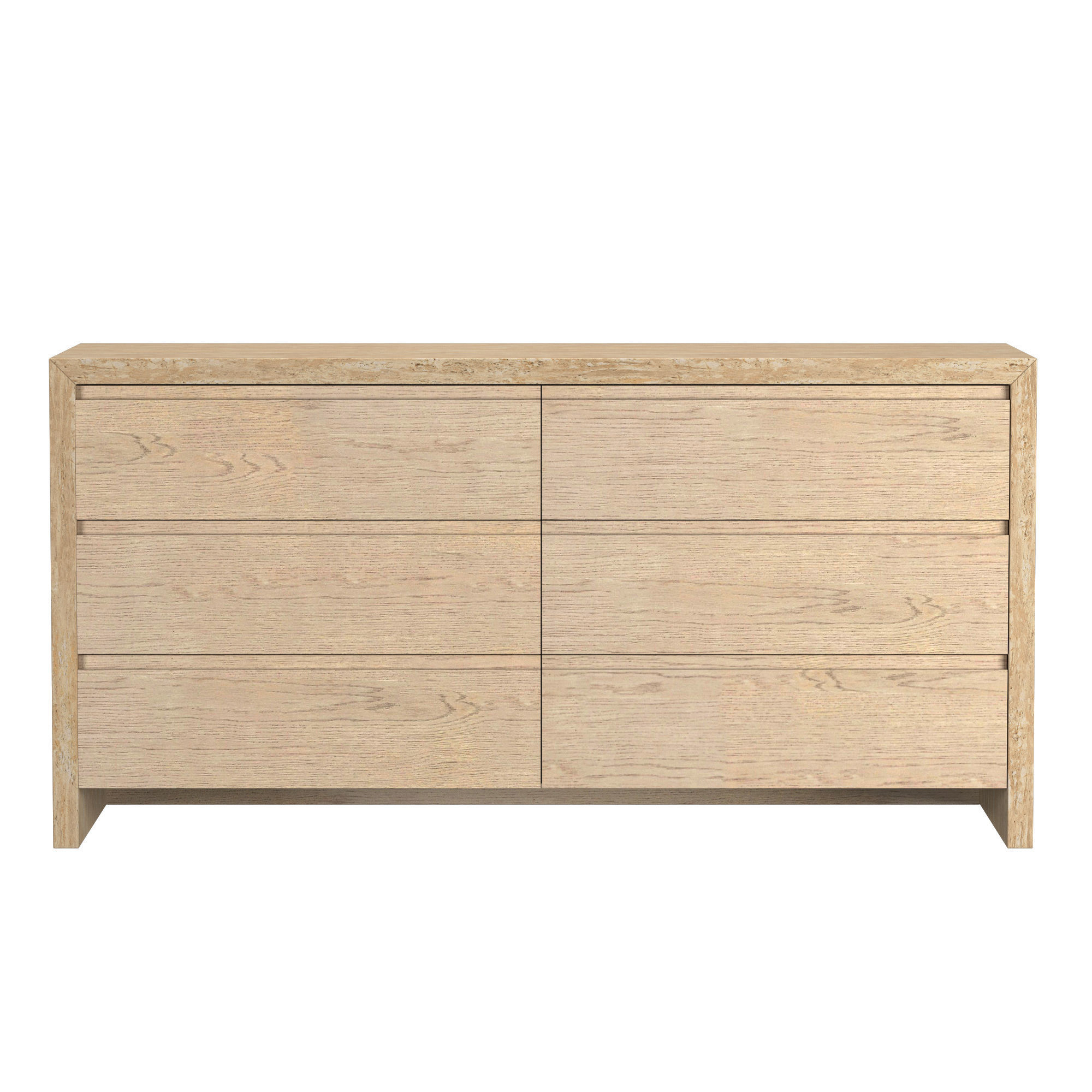 PIERA ITALIAN TRAVERTINE-WRAPPED WIDE DRESSER 3D model | CGTrader