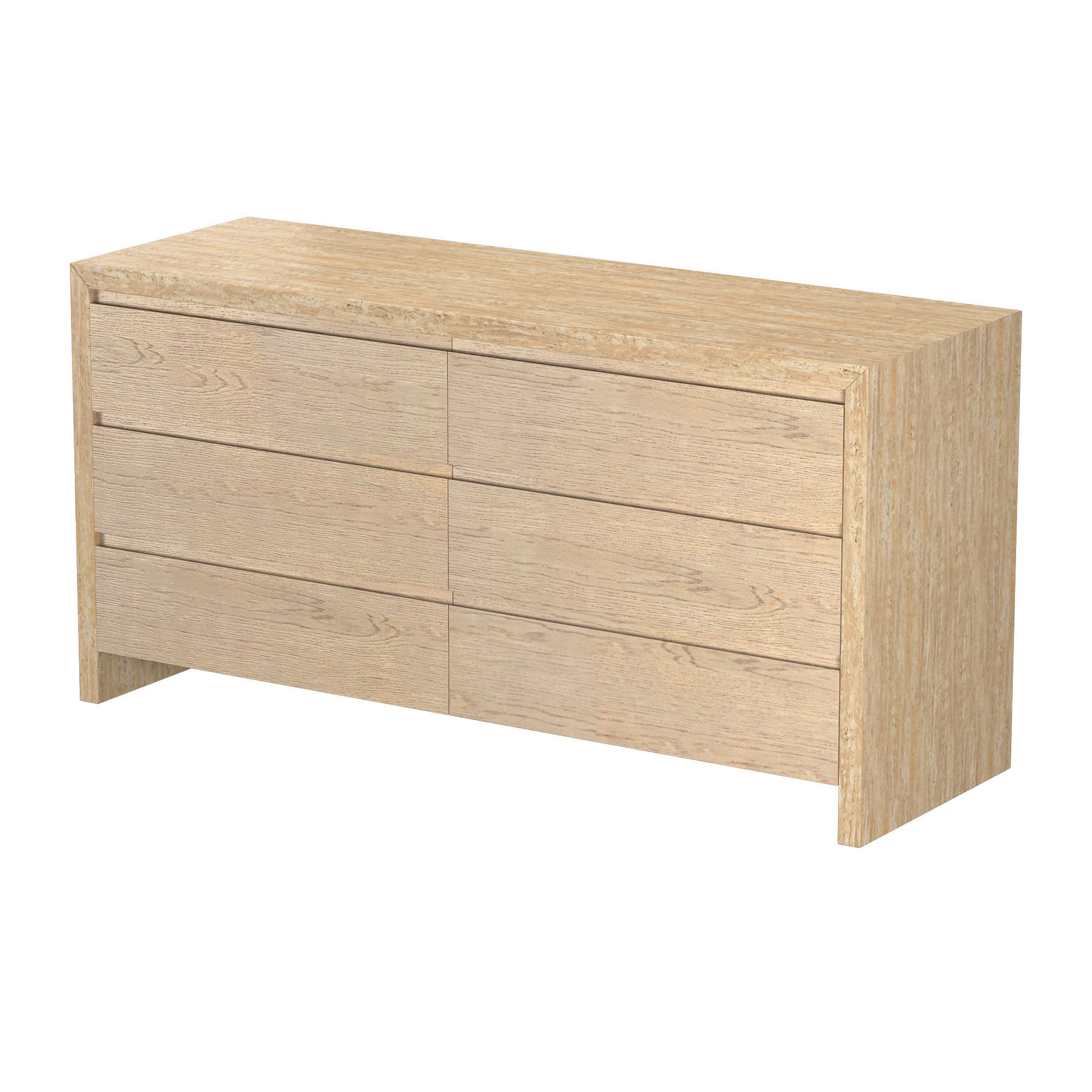 PIERA ITALIAN TRAVERTINE-WRAPPED WIDE DRESSER 3D model | CGTrader
