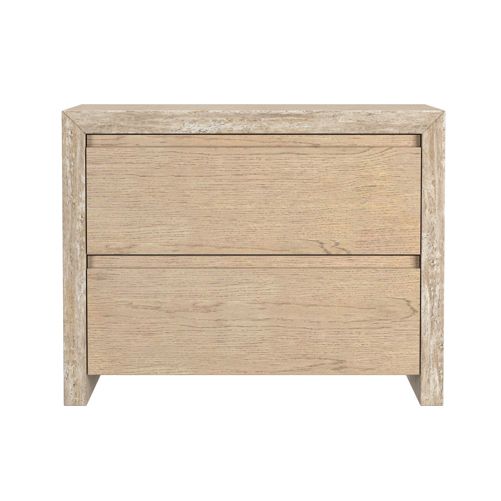 PIERA ITALIAN TRAVERTINE NIGHTSTAND 3D model | CGTrader