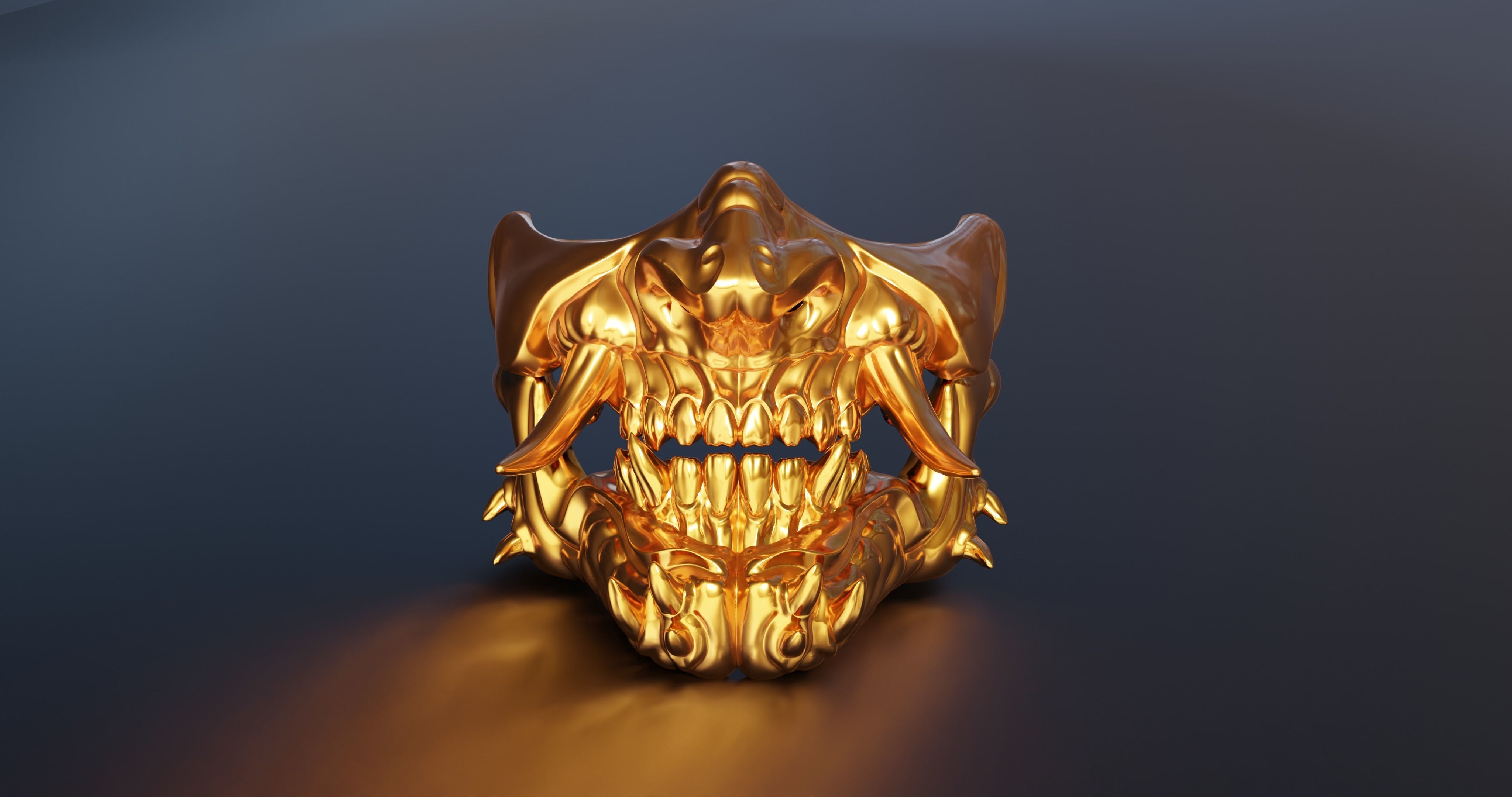 Oni Mask Ready for printing Inspired by Abovewongart 3D model 3D ...