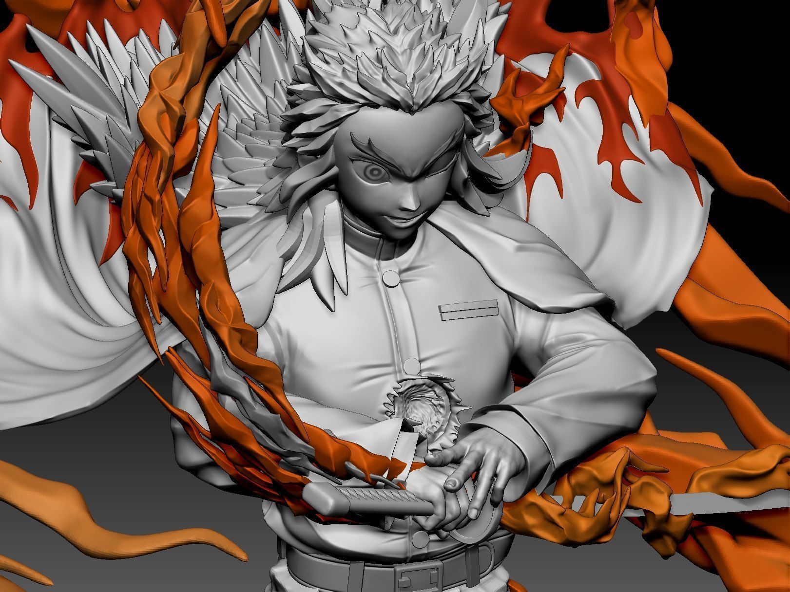 RENGOKU STATUE PROJECT kimetsu no yaiba - Demon Slayer 3D model 3D ...