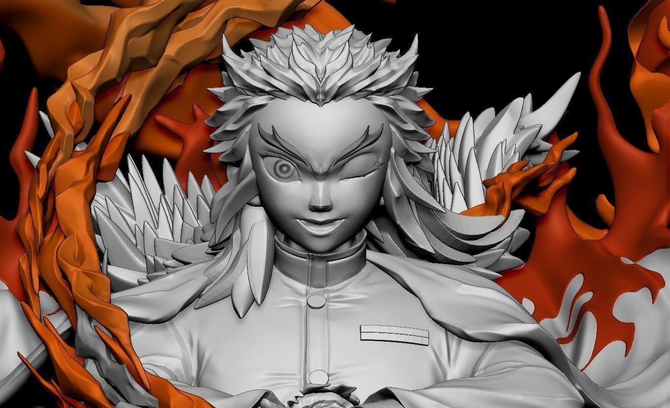 RENGOKU STATUE PROJECT kimetsu no yaiba - Demon Slayer 3D model 3D ...