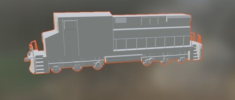 Freight Train engine 3D model | CGTrader